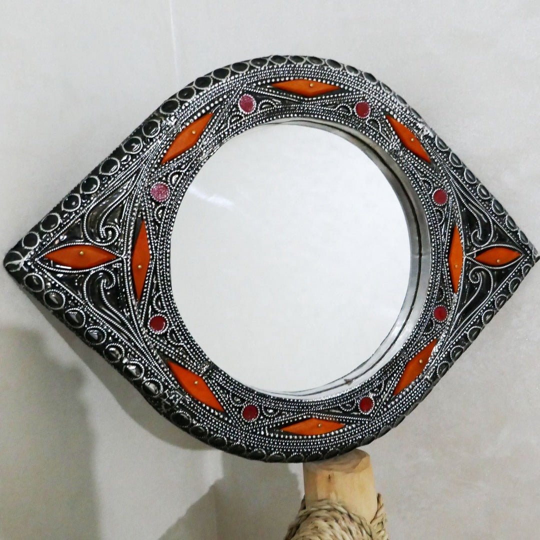 Moroccan Mirror, Engraved Eye – Authentic Moroccan Ltd