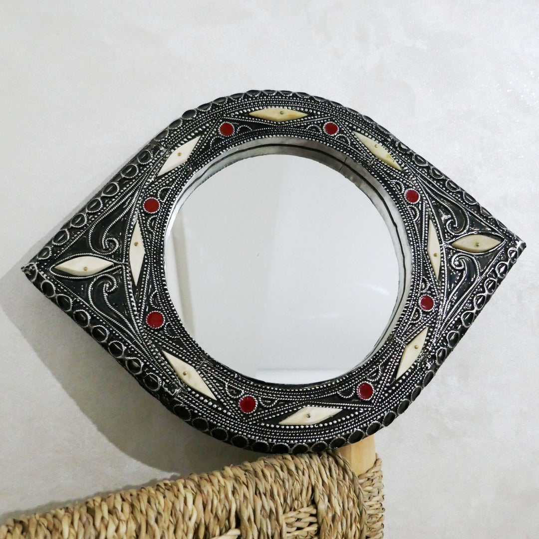 Moroccan Mirror, Engraved Eye – Authentic Moroccan Ltd