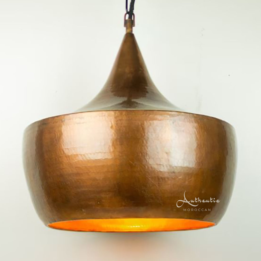 Arabesque Ceiling Light, Antique Copper – Authentic Moroccan Ltd